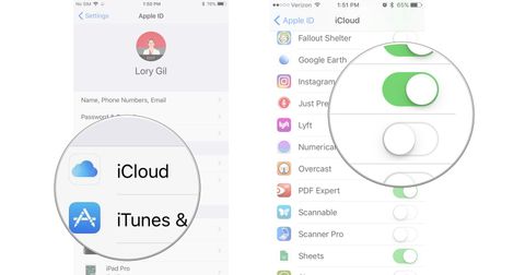 How to put app data in iCloud: Giving and revoking app access to iCloud ...
