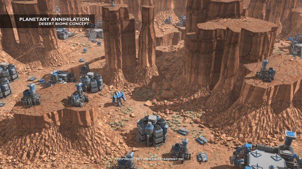 Planetary Annihilation screenshots show buildings, units, unit cannon | PC Gamer