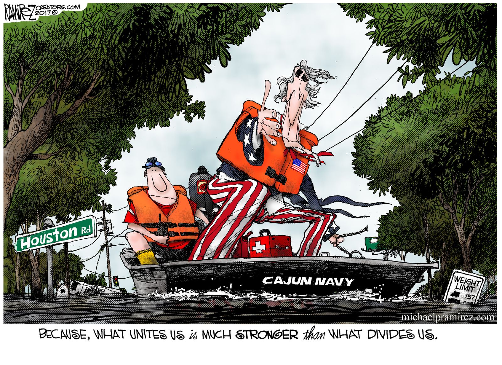 Editorial cartoon U.S. Harvey rescue unity | The Week