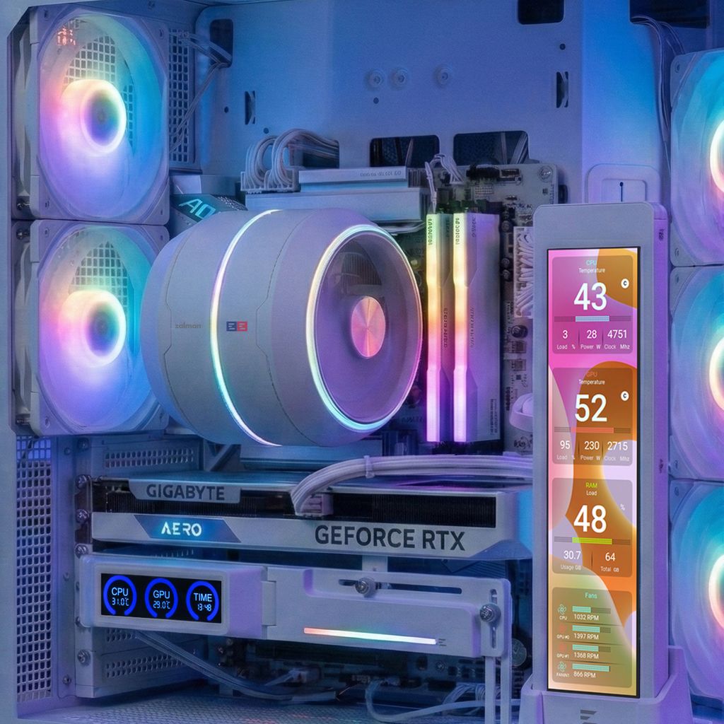 Zalman heard you like screens, so it put a screen on a GPU support ...