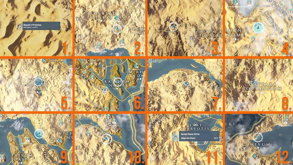 Where to find all the Stone Circles in Assassin's Creed Origins ...