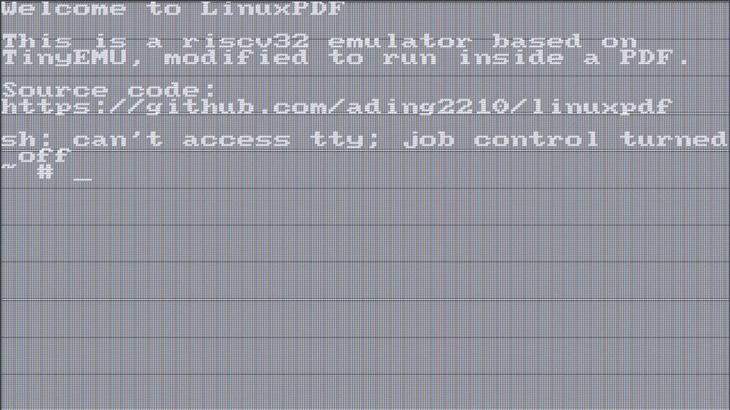 Minimal Linux OS runs in a 6MB PDF document in Chrome — LinuxPDF ...