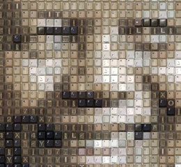 Computer-key mosaics portray famous faces | Creative Bloq