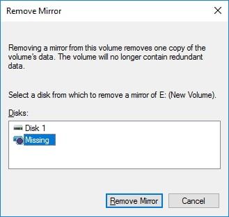How to set up a mirrored volume for file redundancy on Windows 10 ...