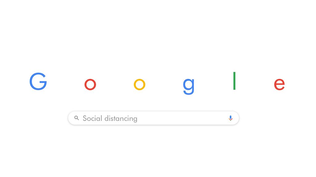 Social distancing Google doodle is ingeniously simple | Creative Bloq