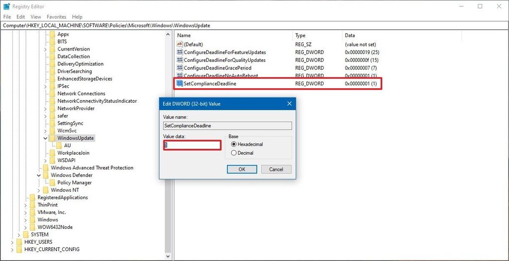 How to specify deadlines for automatic updates and restarts on Windows ...