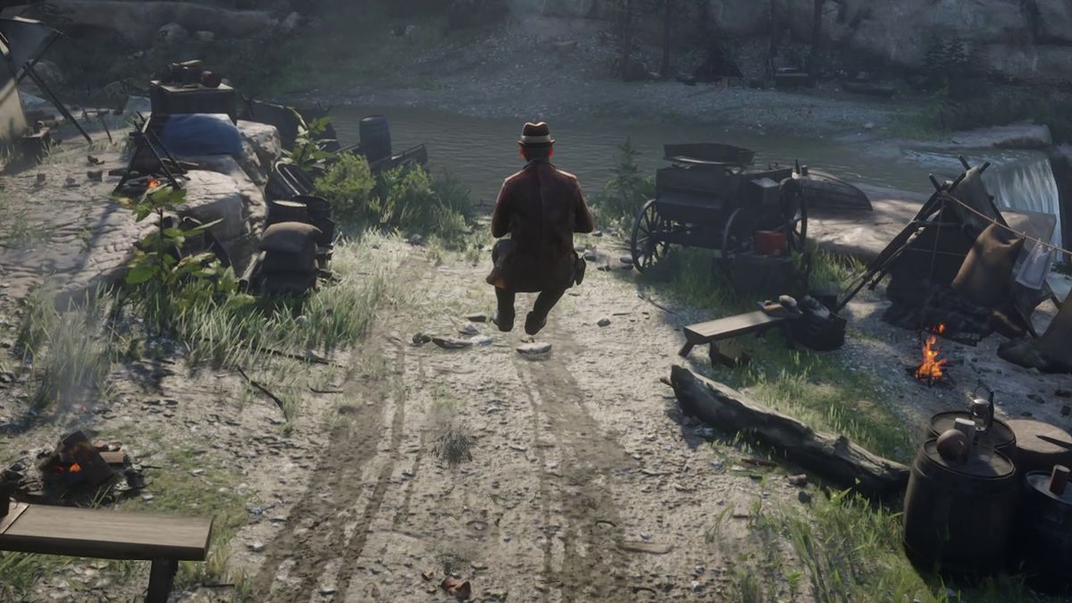 Driving an invisible wagon to a serial killer's lair in Red Dead Online ...