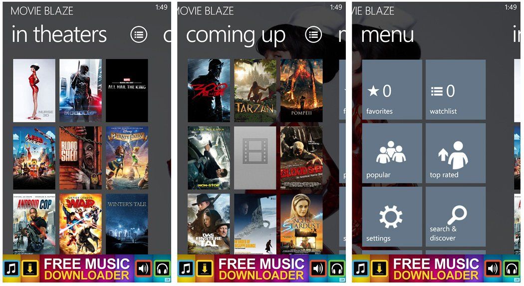 Movie Blaze, an entertainment database for Windows Phone 8 | Windows ...