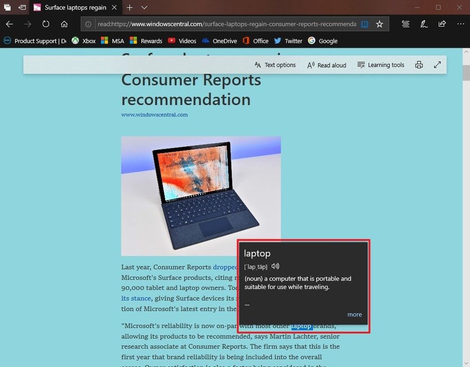 How to use the built-in dictionary on Microsoft Edge | Windows Central