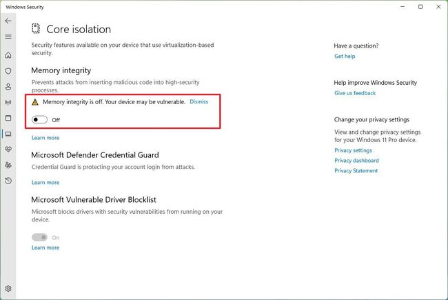 How to enable Core isolation's Memory integrity feature on Windows 11 ...