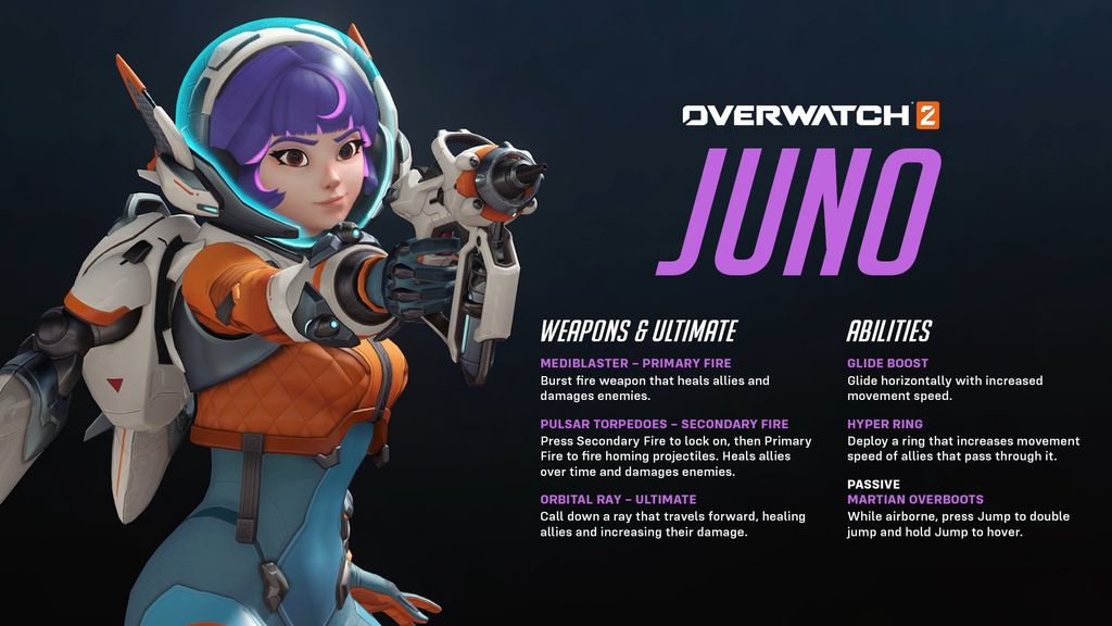 Overwatch 2's new hero Space Ranger is Juno and she's playable this ...
