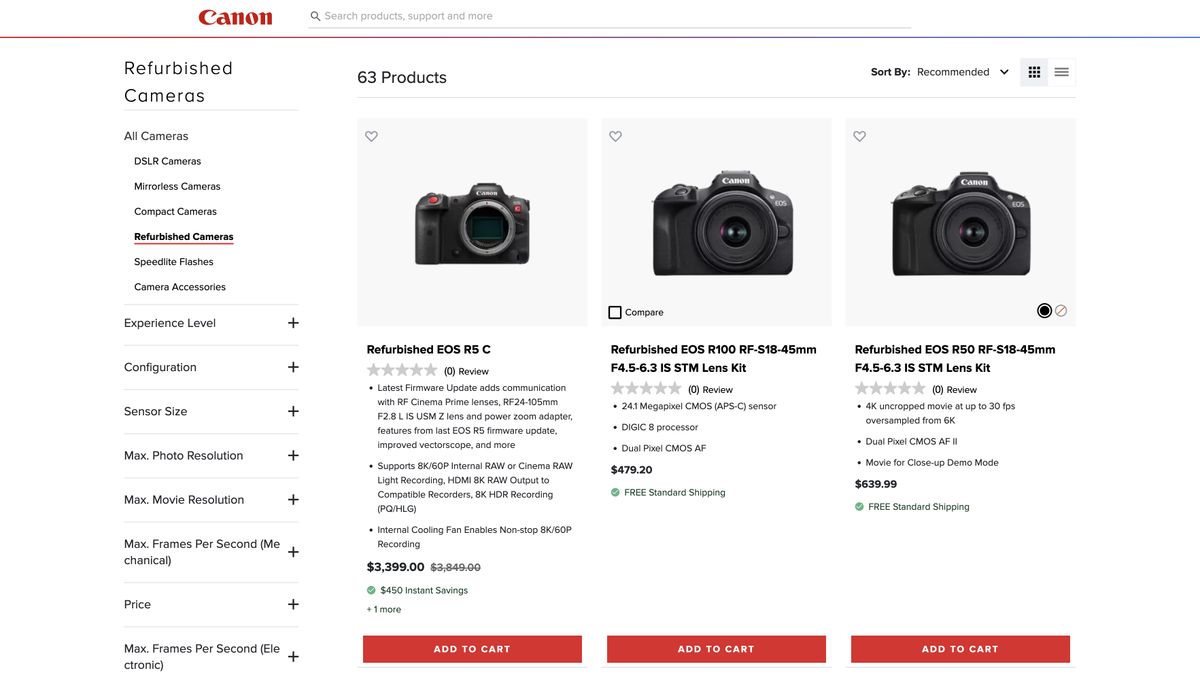Canon refurbished cameras: are these bargains a green light, or a red ...