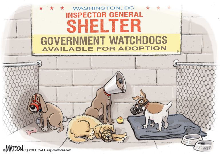 Political Cartoon U.S. government watchdog Trump firings | The Week