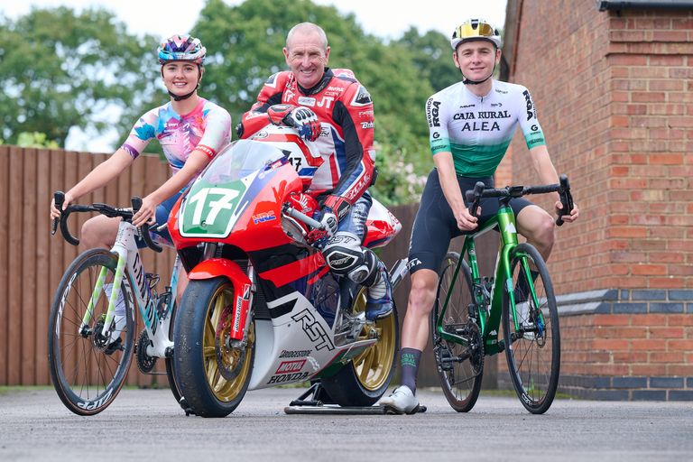 Alice Towers and her dad Jonny: 'He corners with his knee skimming the ...