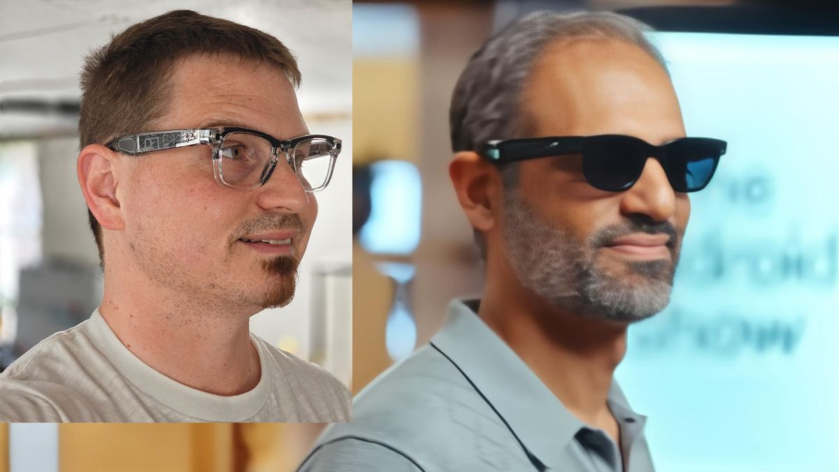 Android's president is looking slick wearing Google's new smart glasses ...