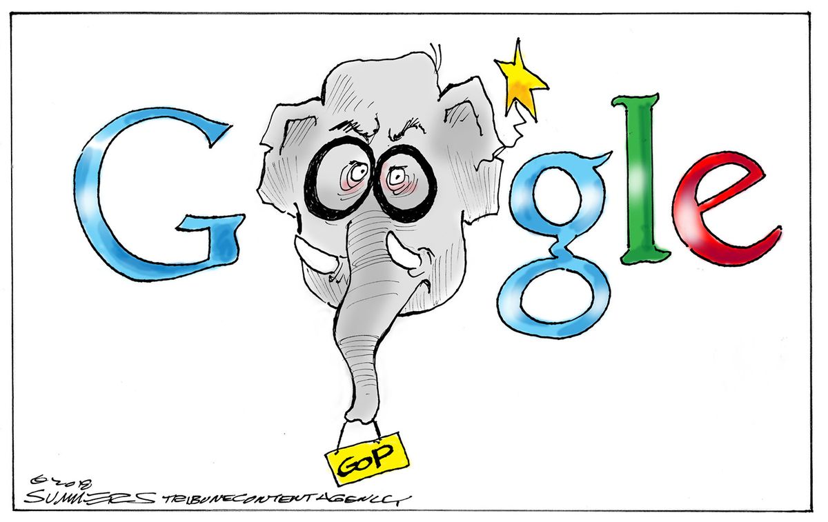 Political cartoon U.S. GOP Trump Google regulation | The Week