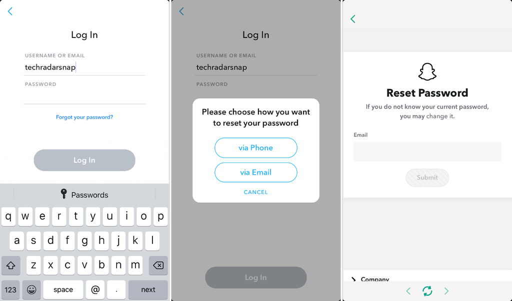 How to change your Snapchat password or recover a forgotten Snapchat ...