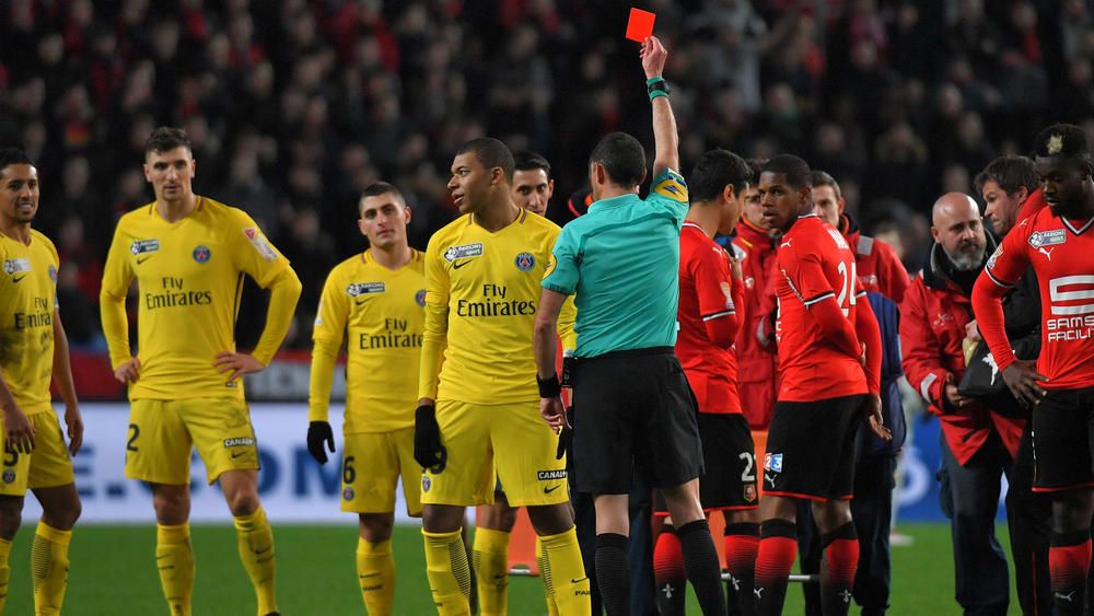 Mbappe accepts Sarr lunge deserved red card | FourFourTwo