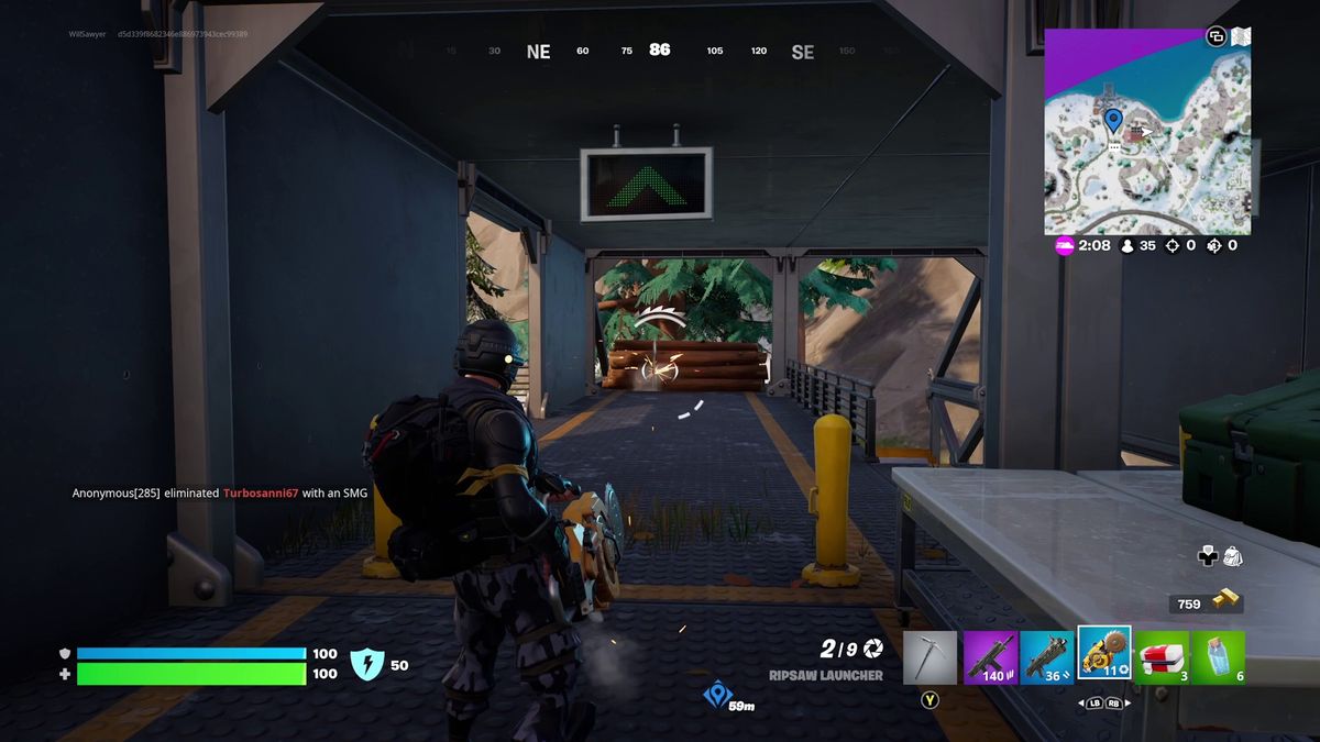 Damage players with the Ripsaw Launcher in Fortnite | GamesRadar+