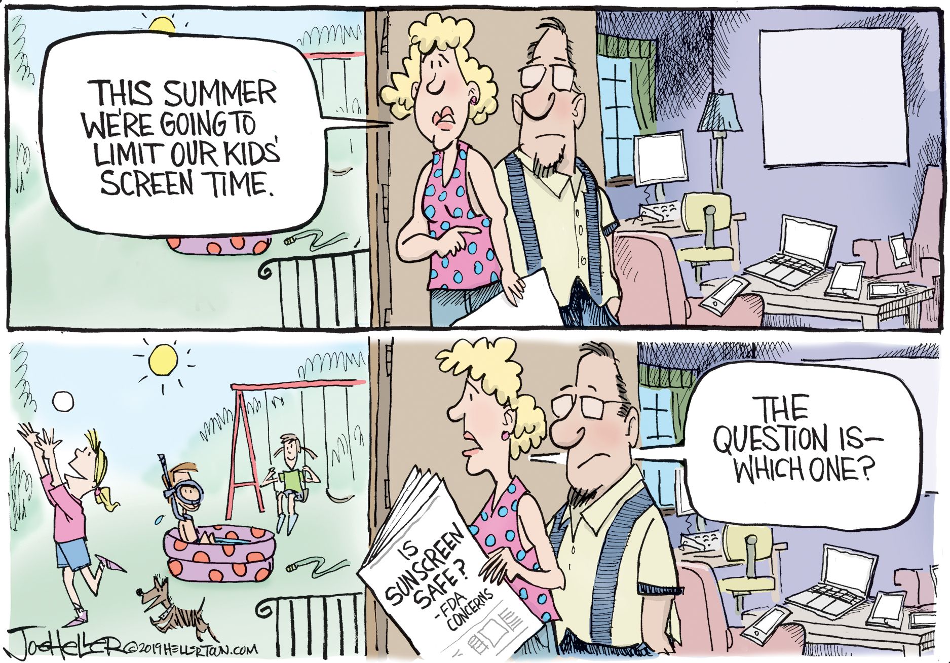 Editorial Cartoon Screen Time Smart Devices Kids Summer Vacation | The Week