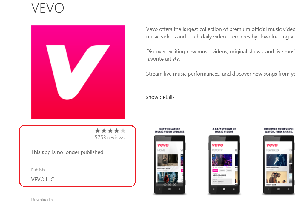Vevo is the latest app to 'retire' from Windows Phone (update ...