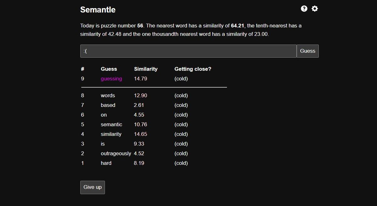 Meet Semantle — this Wordle alternative is impossibly hard | Tom's Guide