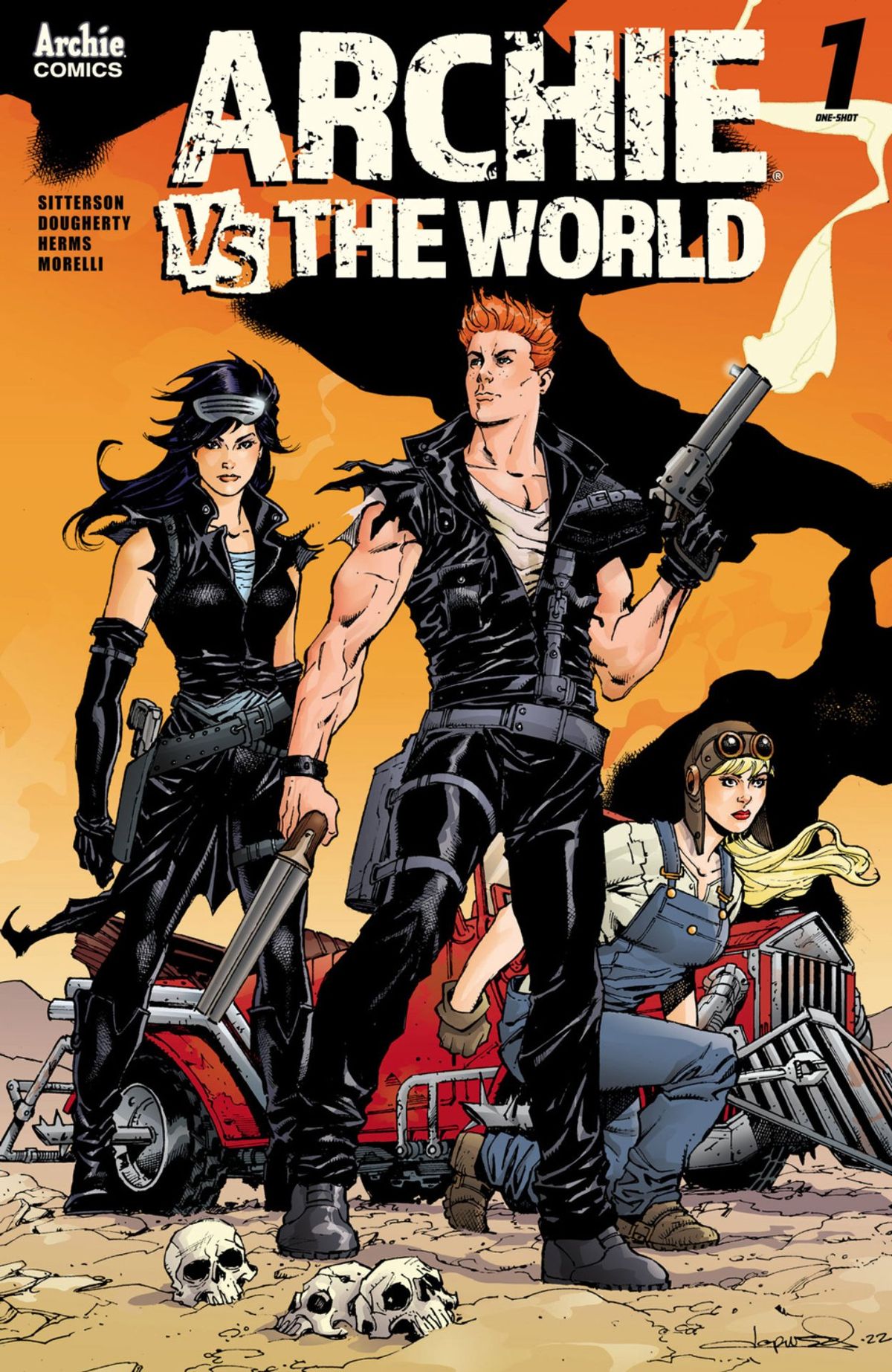 Yes, that's Archie, Veronica, and Betty in a Fury Road-Archie mash-up ...
