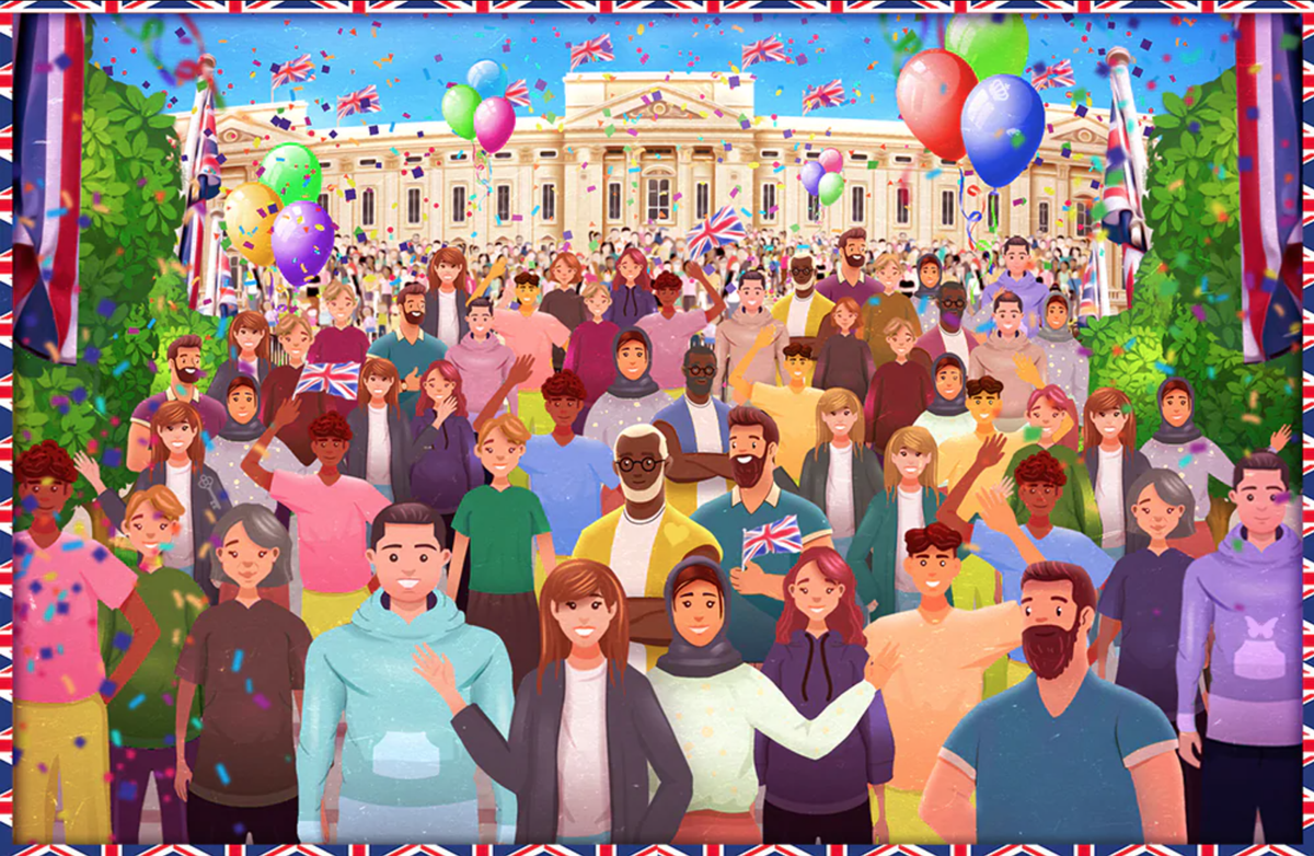 Can you spot the crown in this Queen's Jubilee illustration? | Creative ...
