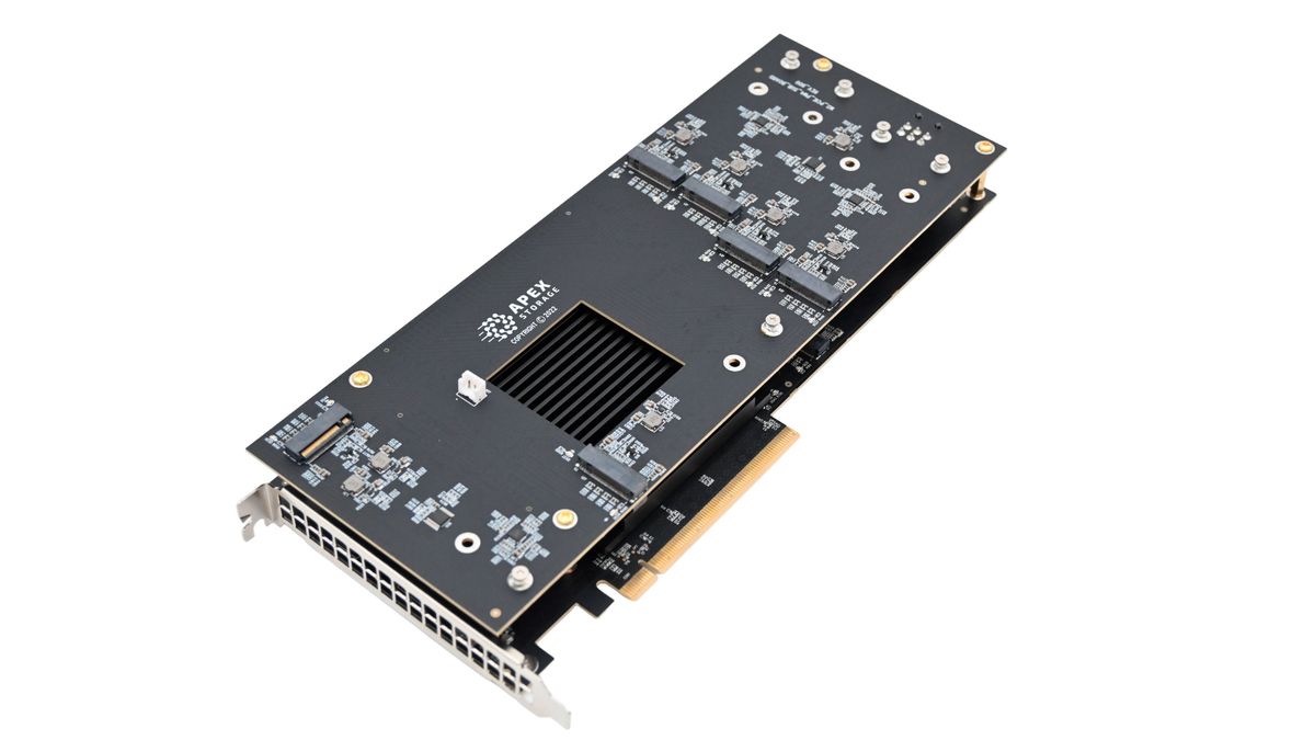 PCIe 4.0 Card Hosts 21 M.2 SSDs: Up To 168TB, 31 GB/s | Tom's Hardware