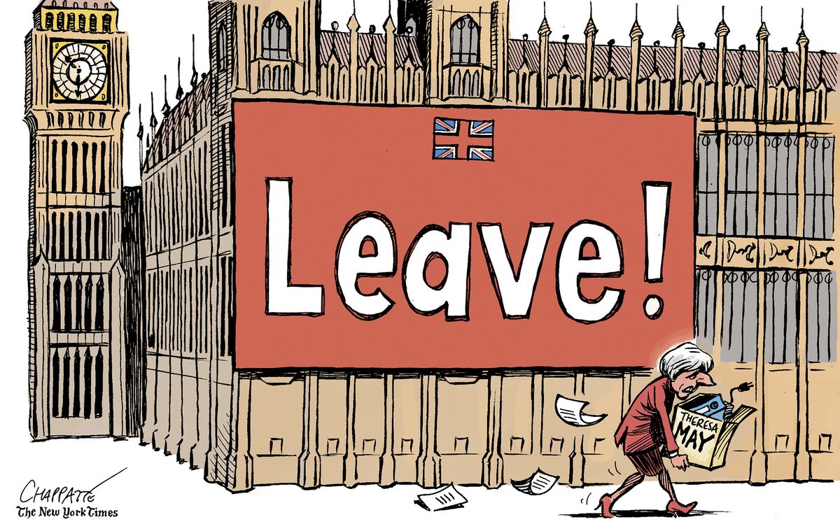 Political Cartoon World Theresa May Brexit Great Britain Parliament ... Political Cartoon World Theresa May Brexit Great Britain Parliament ...