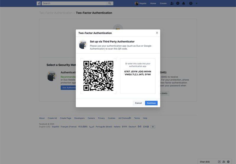 How to set up two-factor authentication for your Facebook account ...