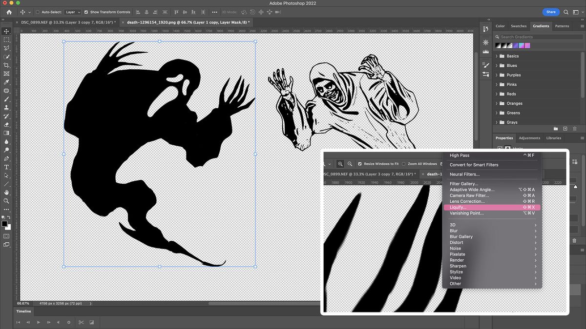 I used Photoshop to turn my shadow into a spooky specter for Halloween ...