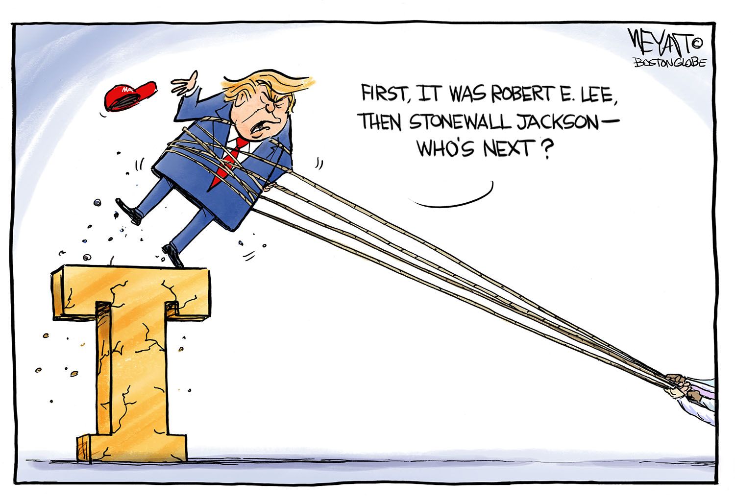 Political cartoons U.S. Trump Confederate monument | The Week