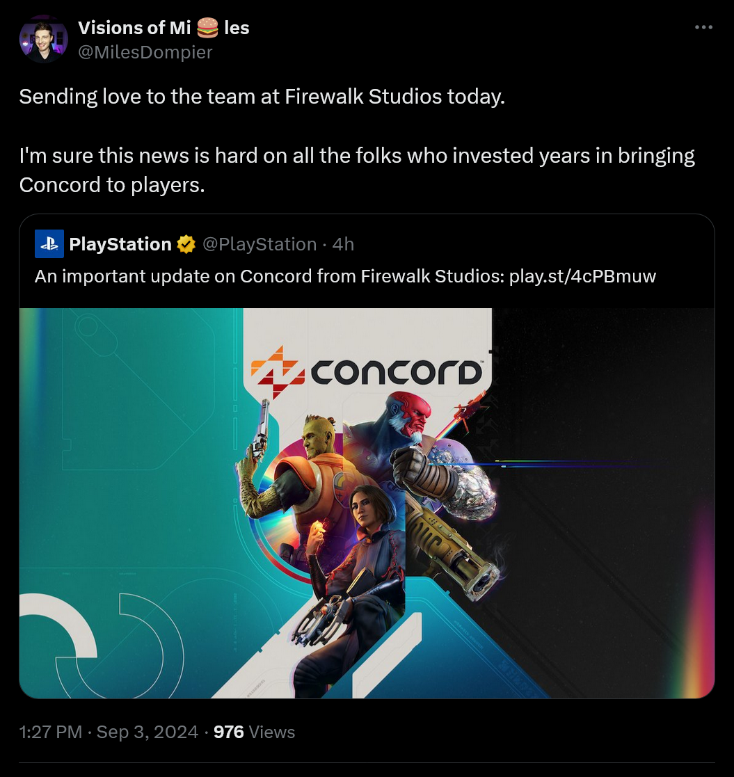 Concord developer expresses gratitude for support following the sudden ...