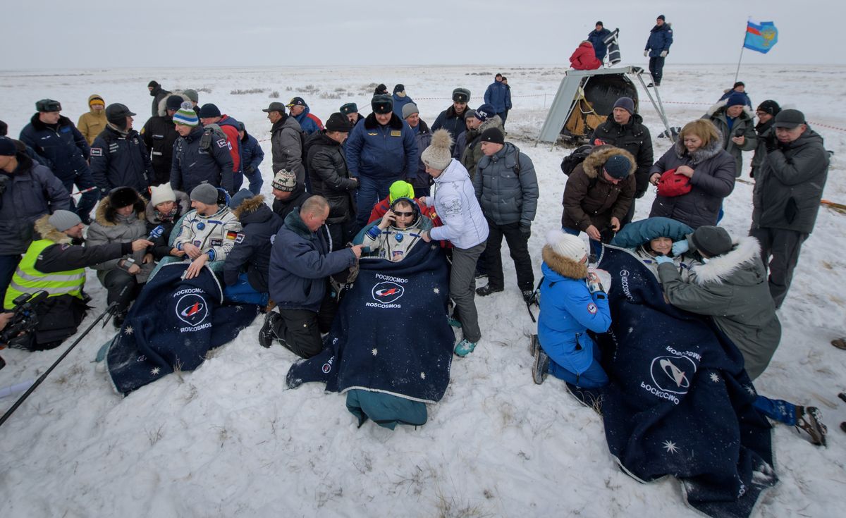 Soyuz Capsule Lands Safely on Earth with Space Station Crew | Space