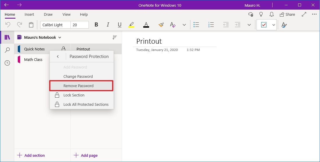 How to password protect OneNote section on Windows 10 | Windows Central