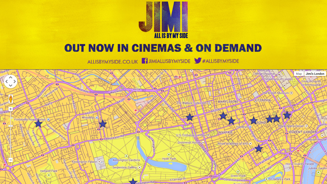 Explore Hendrix's London with an interactive map celebrating Jimi: All ...