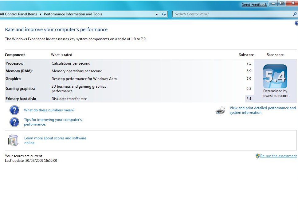 Get a perfect 7.9 Windows 7 WEI score | TechRadar