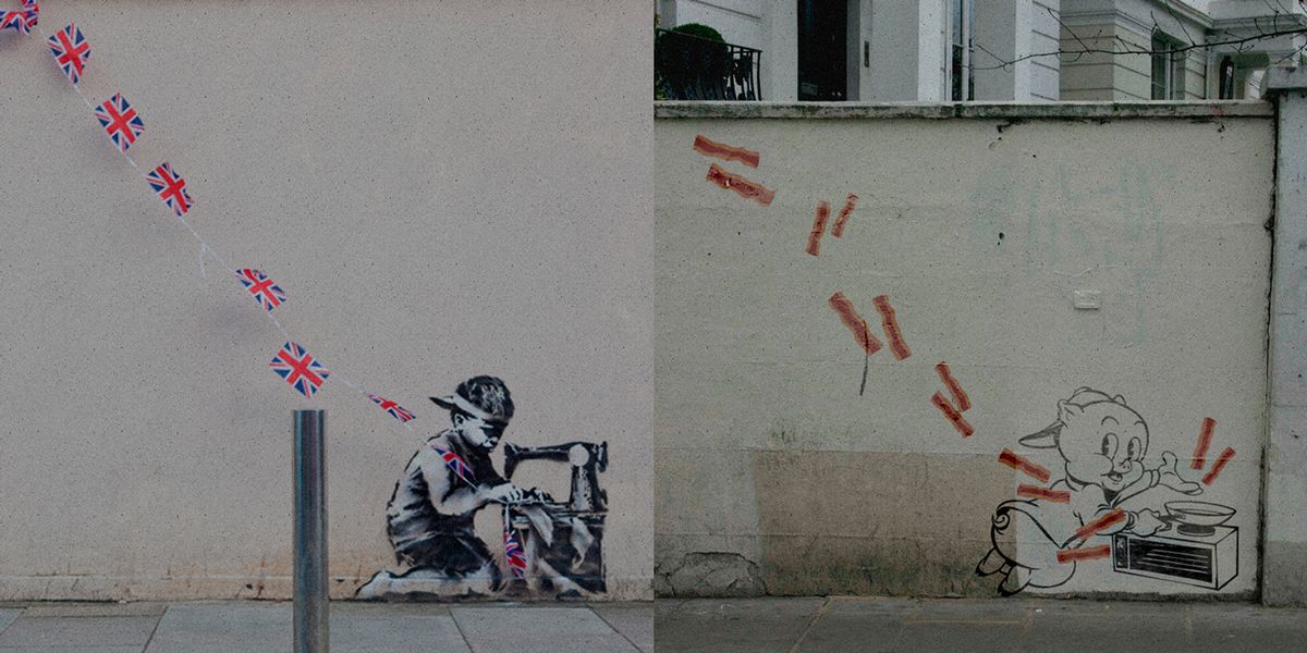 Banksy-inspired adult colouring book reinvents iconic street art ...