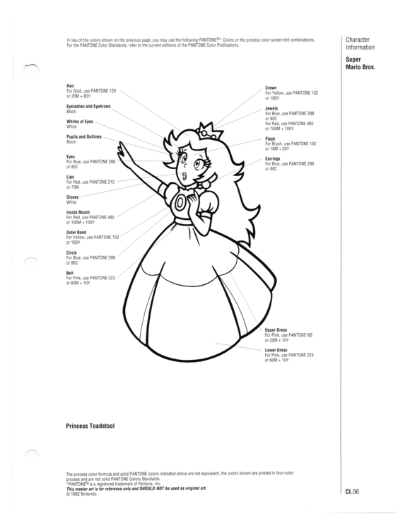 Vintage Nintendo manual reveals Pantone colours of iconic characters ...