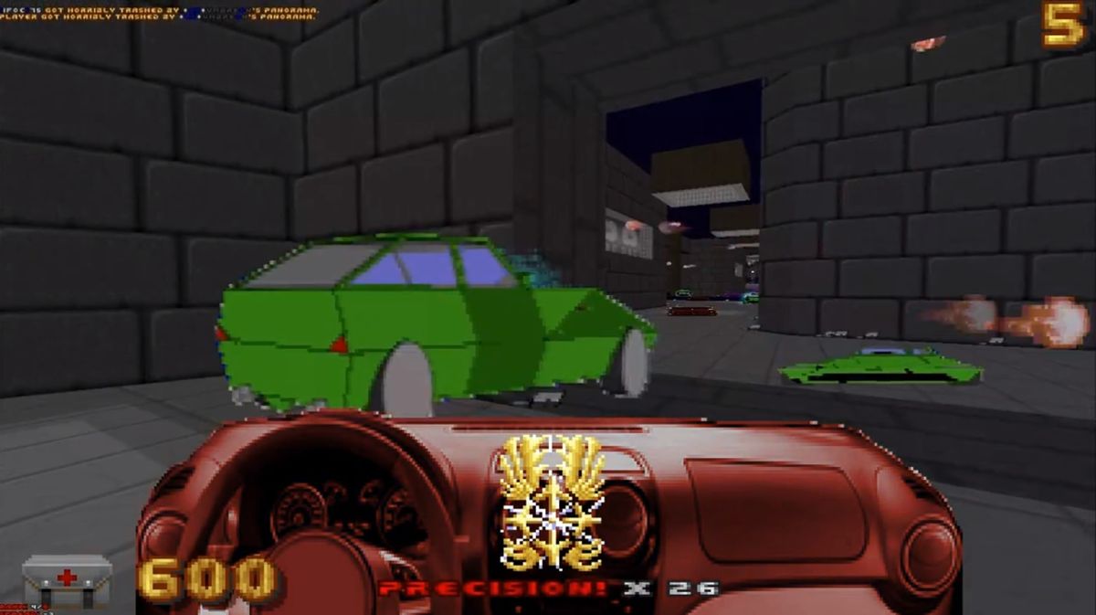 Doom 2 Byngu mod turns multiplayer marines into cars from hell | PC Gamer