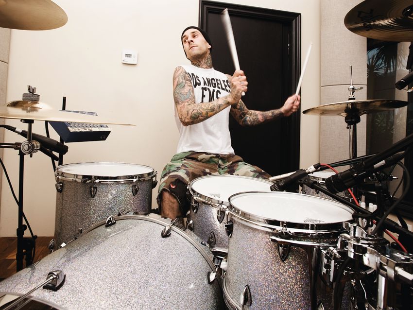 Travis Barker's drum setup: Blink-182/solo drummer's kit in pictures ...
