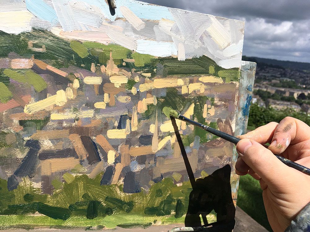 How to paint a cityscape with blocks of colour | Creative Bloq