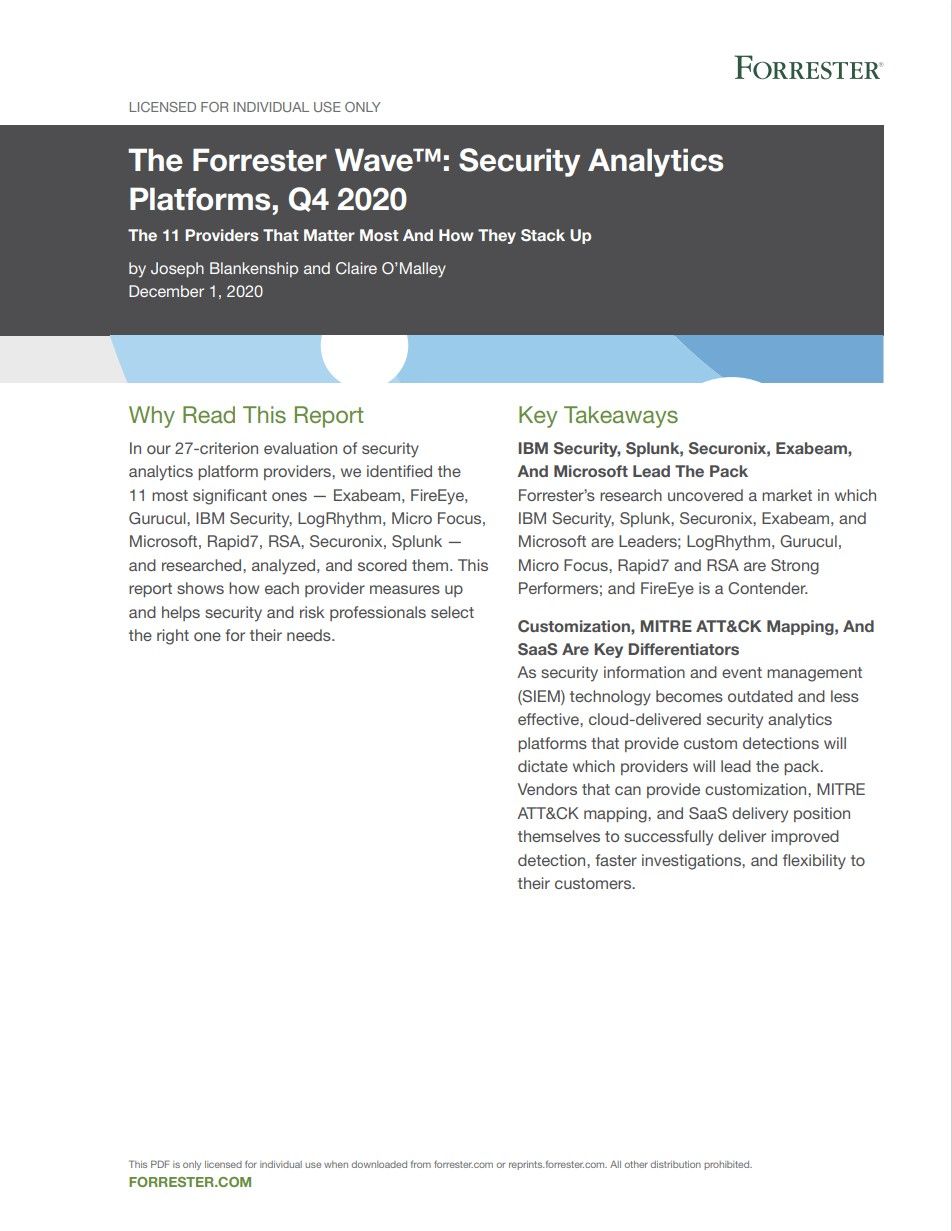 The Forrester Wave: Top security analytics platforms | IT Pro