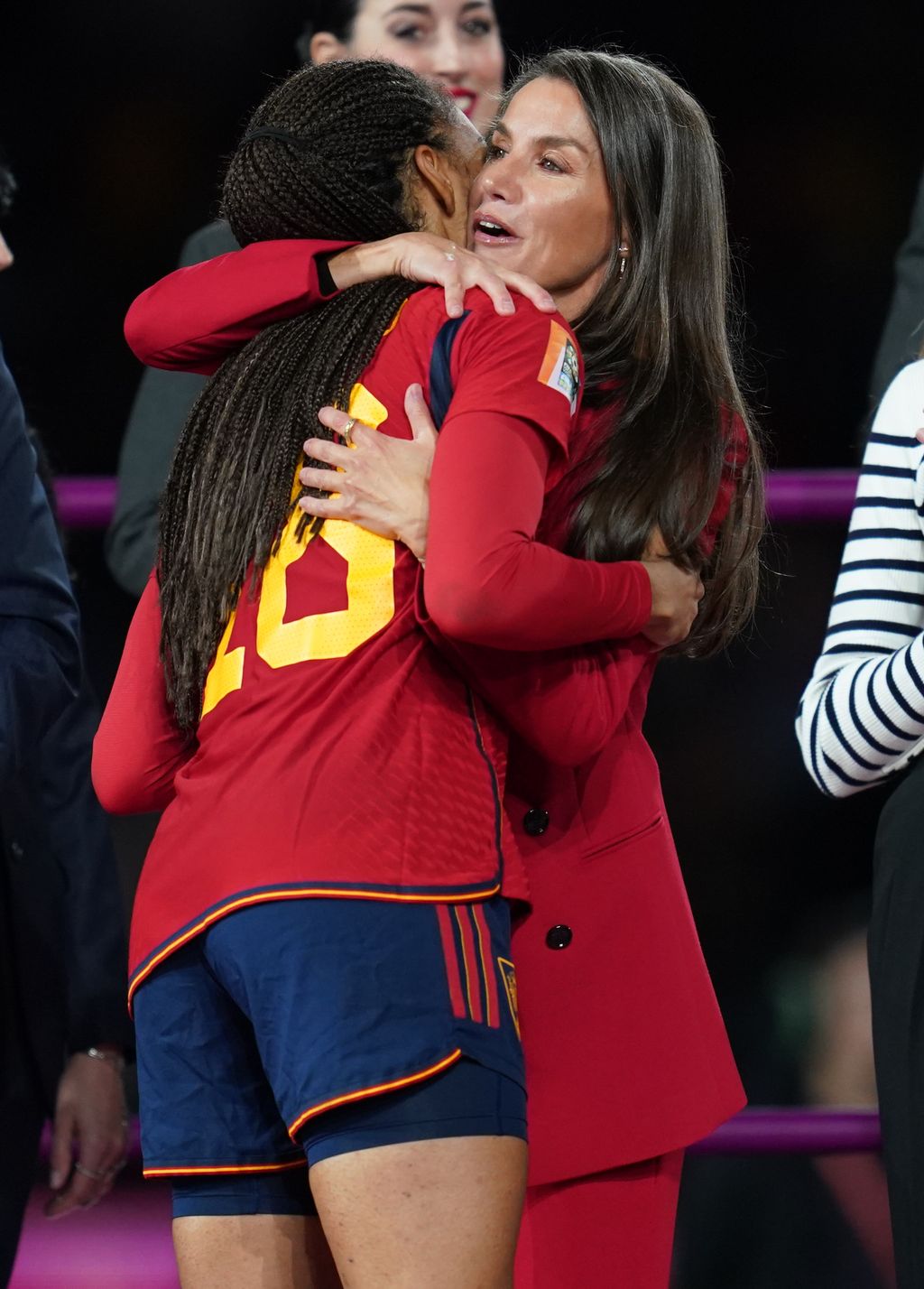 Queen Letizia Wows in a Scarlet Hugo Boss Power Suit as Spain Clinches ...