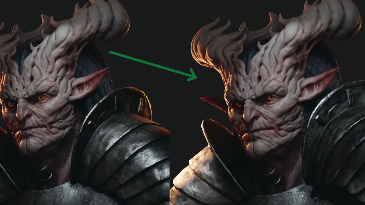 How to sculpt and texture a demonic bust in Blender and Substance 3D ...