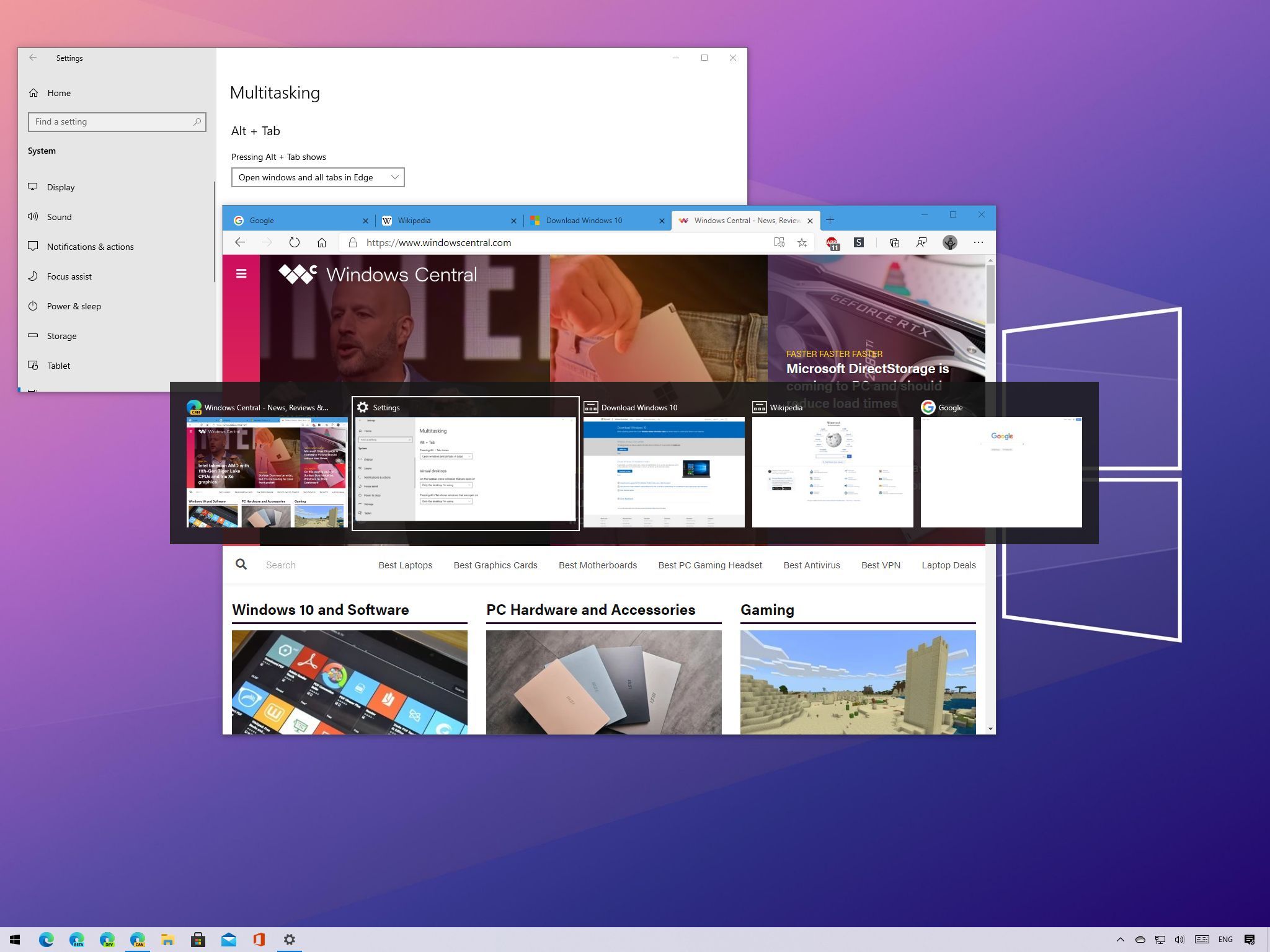 How To Customize Alt Tab For Microsoft Edge Open Tabs On Windows 10