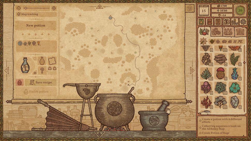 Potion Craft map and recipes list | PC Gamer