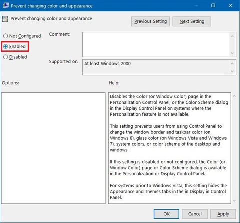 How to prevent users from changing system color settings on Windows 10 ...