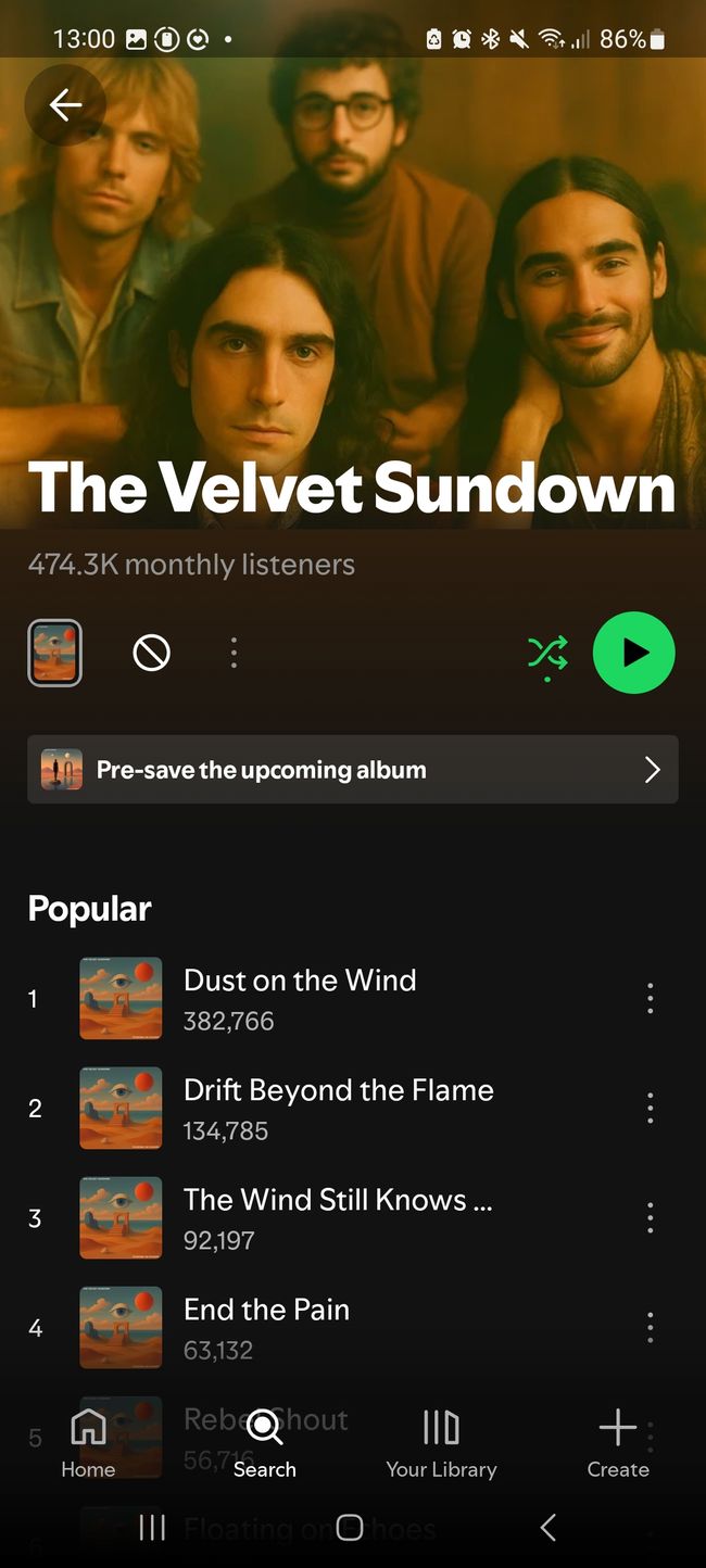 Accused of being AI after racking up well over 400,000 monthly Spotify ...